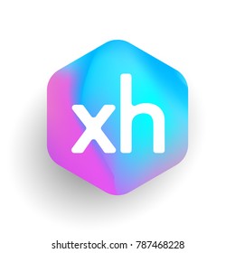 Letter Xh Logo Hexagon Shape Colorful Stock Vector (Royalty Free ...