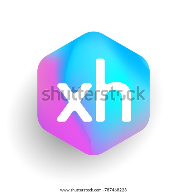 Letter Xh Logo Hexagon Shape Colorful Stock Vector (Royalty Free ...