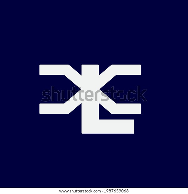 Letter Xl Logo Design Vector Stock Vector (Royalty Free) 1987659068 ...