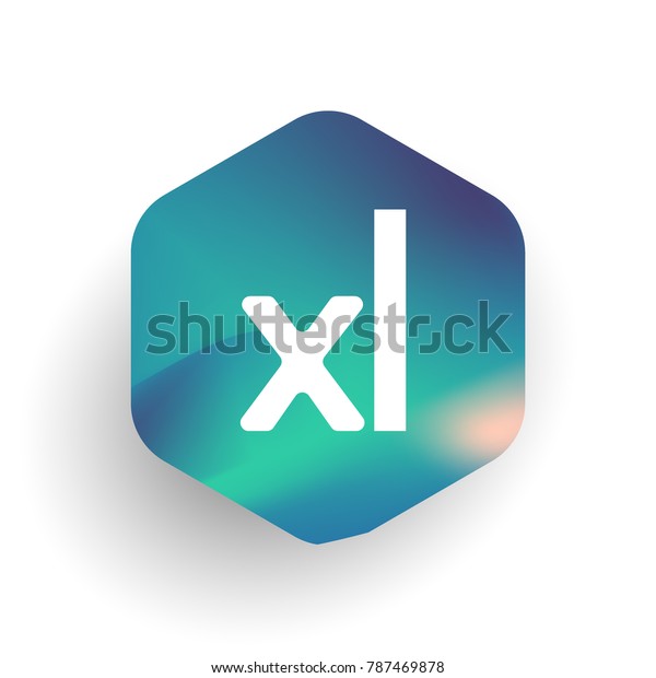 Letter Xl Logo Hexagon Shape Colorful Stock Vector (Royalty Free ...