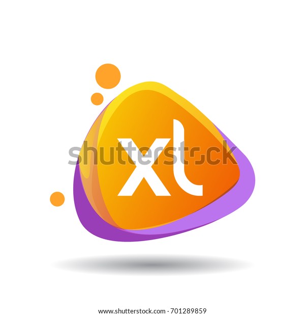 Letter Xl Logo Triangle Splash Colorful Stock Vector (Royalty Free ...