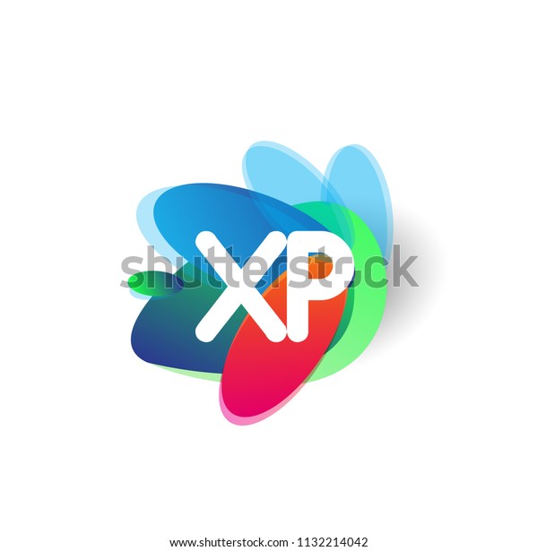 Letter Xp Logo Colorful Splash Background Stock Vector (Royalty Free ...