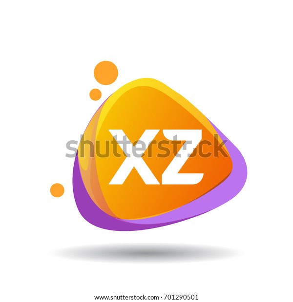 Letter Xz Logo Triangle Splash Colorful Stock Vector (Royalty Free ...