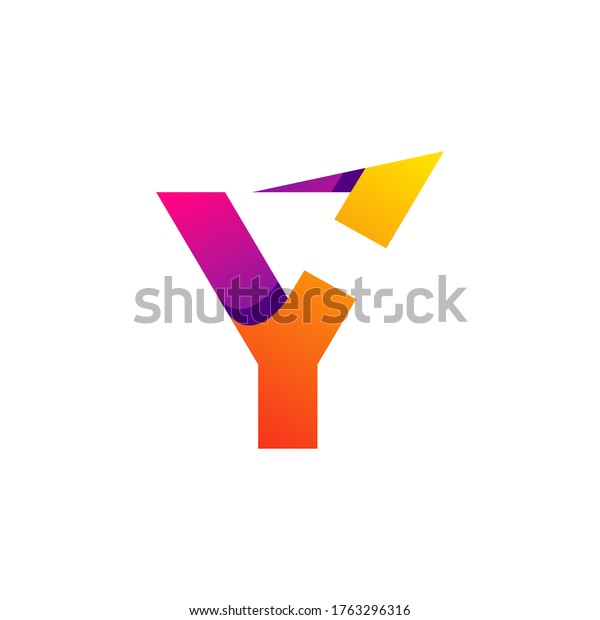 Letter Y Arrow Gradient Style Your Stock Vector (Royalty Free) 1763296316