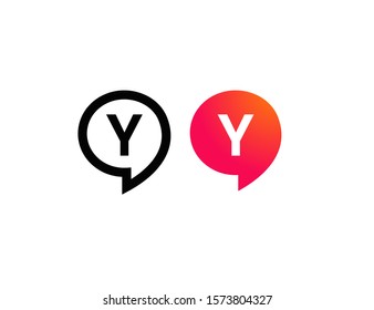 Letter Y Chat Talk Logo Design Stock Vector (Royalty Free) 1573804327 ...