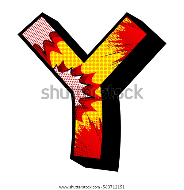 Letter Y Filled Comic Book Background Stock Vector (Royalty Free ...