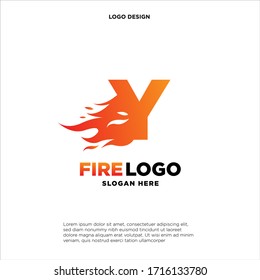 Letter Y Fire Logo Design Element Stock Vector (Royalty Free ...