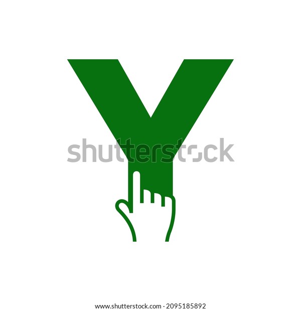 Letter Y Hand Click Ready Use Stock Vector (Royalty Free) 2095185892 ...