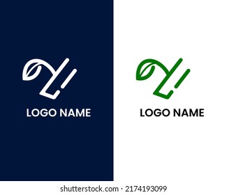 Letter Y L Leaf Modern Logo Stock Vector (Royalty Free) 2174193099 ...