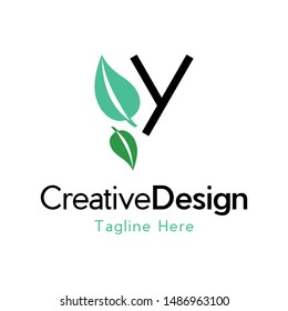 Letter Y Leaf Naturally Creative Business Stock Vector (Royalty Free ...
