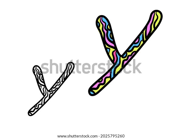 Letter Y Line Art Vector Template Stock Vector (Royalty Free ...