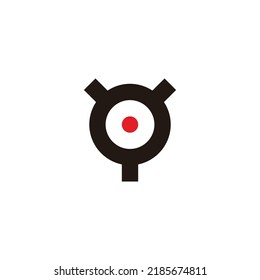 Letter Y Off Circle Geometric Symbol Stock Vector (Royalty Free ...