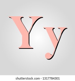 Letter Y Peach Stock Vector (Royalty Free) 1317784301 | Shutterstock
