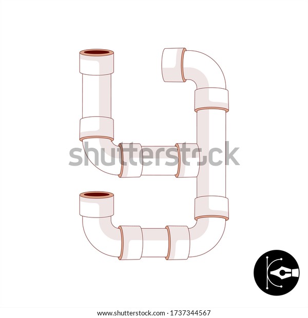 Letter Y Pipeline Cartoon Vector Alphabet: เวกเตอร์สต็อก (ปลอดค่า ...