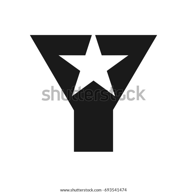 Letter Y Star Vector Logo Stock Vector (Royalty Free) 693541474 ...