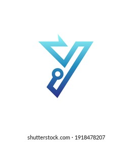 Letter Y Technology Logo Concept Gradient Stock Vector (Royalty Free ...