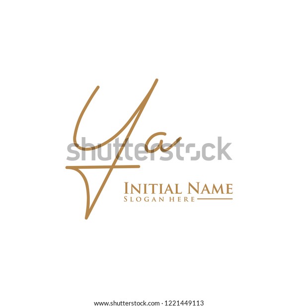 Letter Ya Logo Initial Letter Design Stok Vektör (Telifsiz) 1221449113 ...