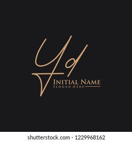 Letter Yd Logo Initial Letter Design Stock Vector (Royalty Free ...