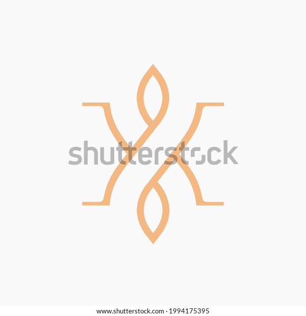 Letter Yk Combined Two Simple Leaf Stock Vector (Royalty Free) 1994175395