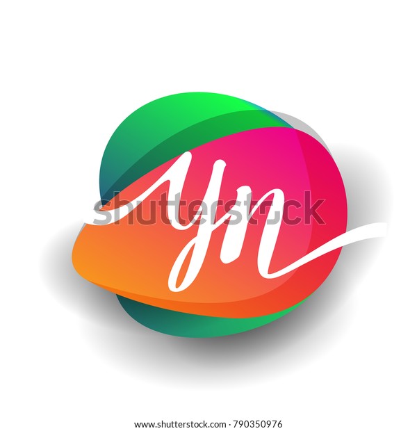 Letter Yn Logo Colorful Splash Background Stock Vector (Royalty Free ...