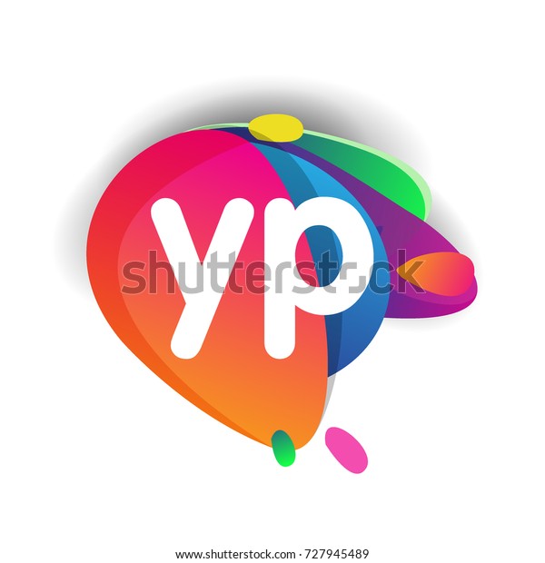 Letter Yp Logo Colorful Splash Background Stock Vector (Royalty Free ...