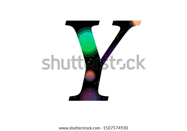 Letter Yspace Character Sciencealphabet Space Stock Vector (Royalty ...