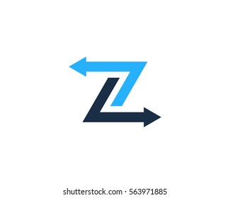 Letter Z Arrow Direction Logo Design Stock Vector (Royalty Free ...