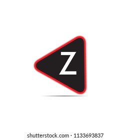 Letter Z Creative Triangle Icon Logo Stock Vector (Royalty Free) 1133693837