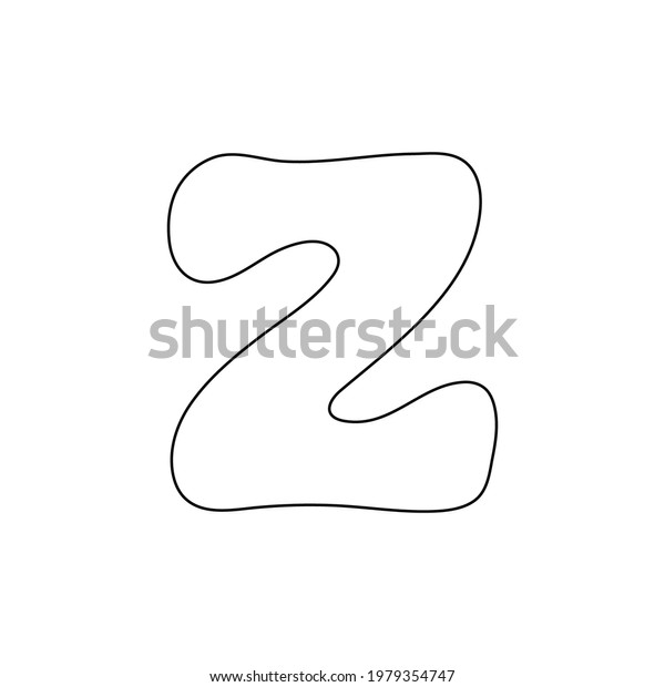 Letter Z Drawing Vector Illustration Stock Vector (Royalty Free ...