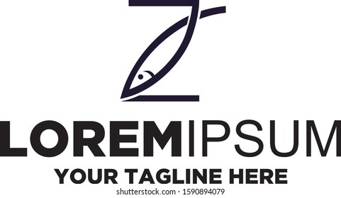 Letter Z Fish Logo Template Stock Vector (Royalty Free) 1590894079 ...