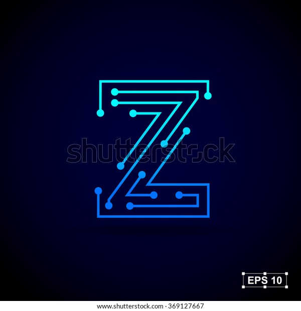 Letter Z logo design template,Technology abstract dot connection cross ... Letter Z logo design template,Technology abstract dot connection cross ...
