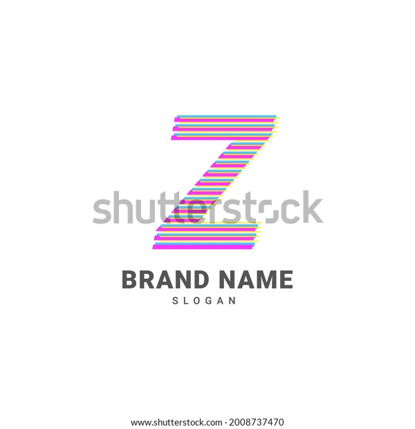 Letter Z Optic Illusion Logo Trendy Stock Vector (Royalty Free ...