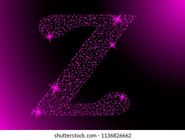 Letter Z Star Purple Bright Vector Stock Vector (Royalty Free ...