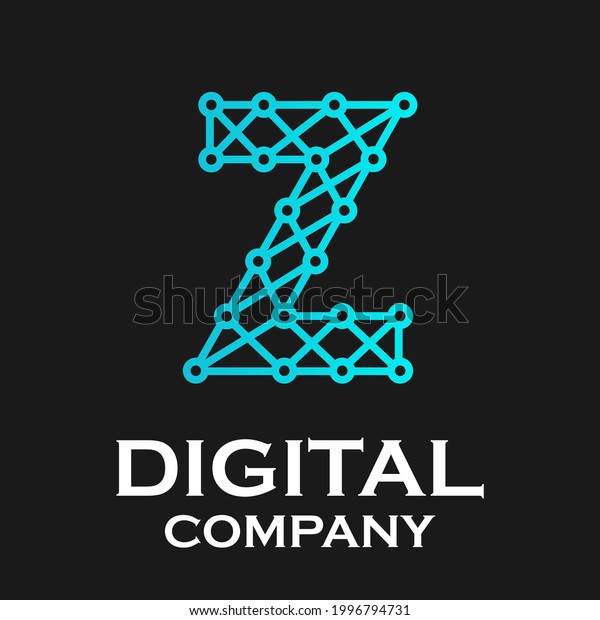 Letter Z Technology Logo Template Illustration Stock Vector (Royalty ...