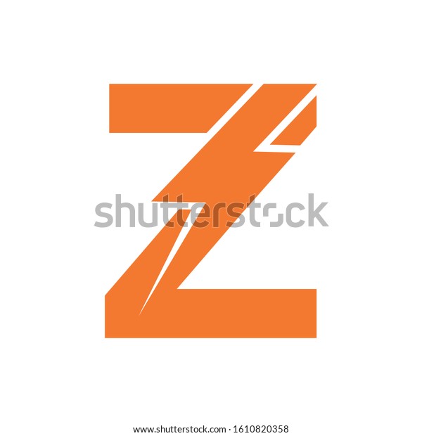 Letter Z Thunder Power Shape Logo Stock Vector (Royalty Free ...