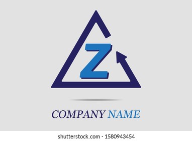 Letter Z Triangle Arrow Vector Illustration Stock Vector (Royalty Free ...