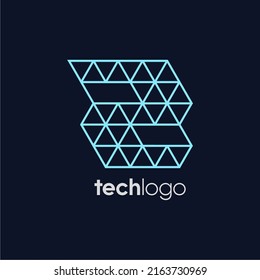Letter Z Triangle Polygon Tech Logo Stock Vector (Royalty Free ...