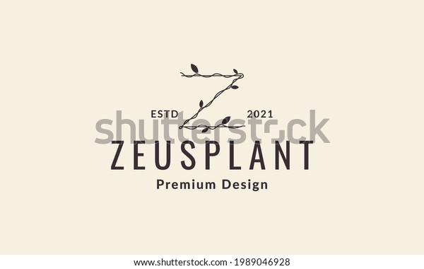 Letter Z Vines Tree Logo Symbol Stock Vector (Royalty Free) 1989046928 ...