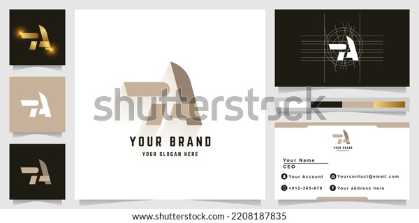 Letter Za Ta Monogram Logo Business Stock Vector (Royalty Free ...