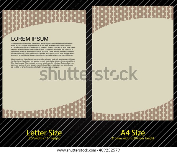 Letterhead Design Letter A4 Size Template Stock Vector (Royalty Free ...