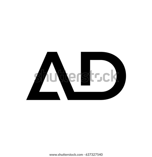 Lettering Ad Font Logo Stock Vector (Royalty Free) 637327540