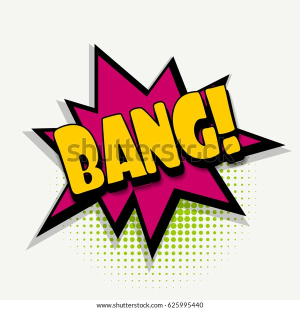 Lettering Bang Comics Book Halftone Colored 库存矢量图（免版税）625995440