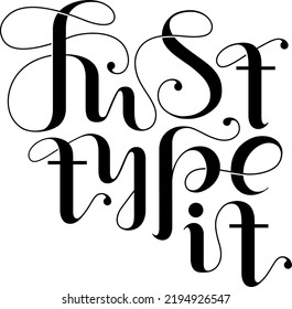 Lettering Based On Calligraphy Black Vector Stock Vector (Royalty Free ...