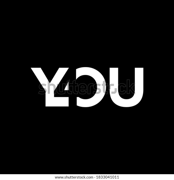 Lettering Bold Logo Design You 4 Stock Vector (Royalty Free) 1833041011