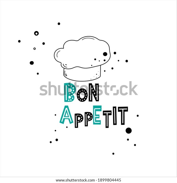 Lettering Bon Appetit Enjoy Your Meal Stock Vector (Royalty Free ...