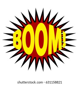 Lettering Boom Bomb Comic Text Sound Stock Vector (Royalty Free ...
