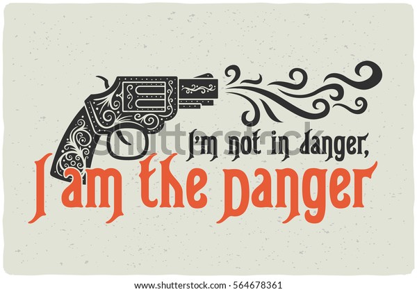 Lettering Composition Decorative Gun Quote Text Stock Vector (Royalty ...
