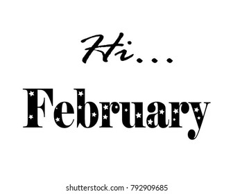 Lettering February Stock Vector (Royalty Free) 792909685 | Shutterstock