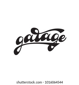 Lettering Garage Vector Illustration Stock Vector (Royalty Free ...