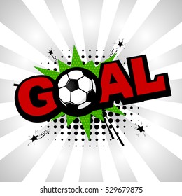 Lettering Goal Comic Text Sound Effects Stock Vector (Royalty Free ...